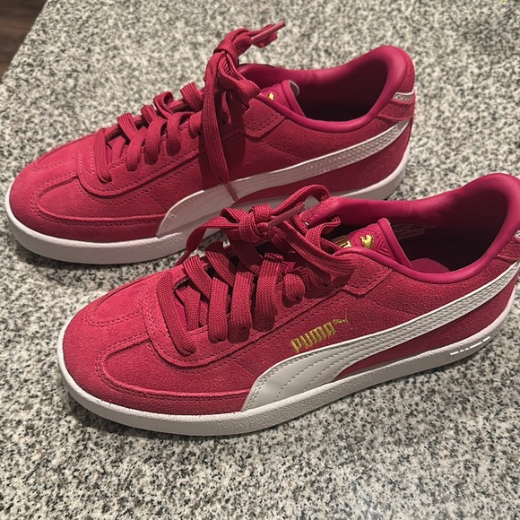 Puma | Shoes | Puma Red Sneakers With White Accents | Poshmark